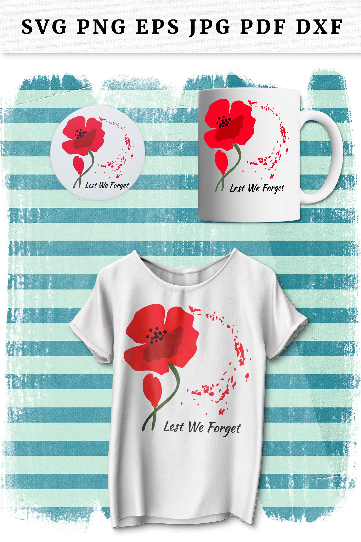 Lest we forget SVG, Veterans SVG, Remembrance Day SVG