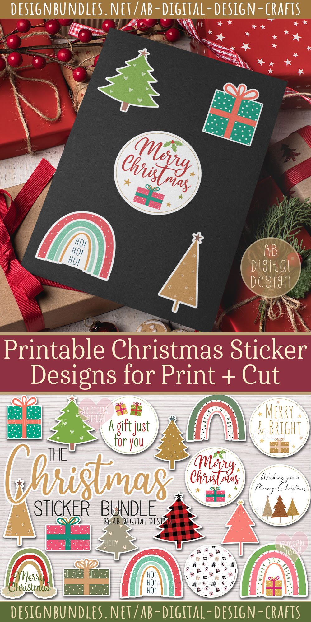Christmas Sticker Bundle, Gift Tag & Packaging Stickers