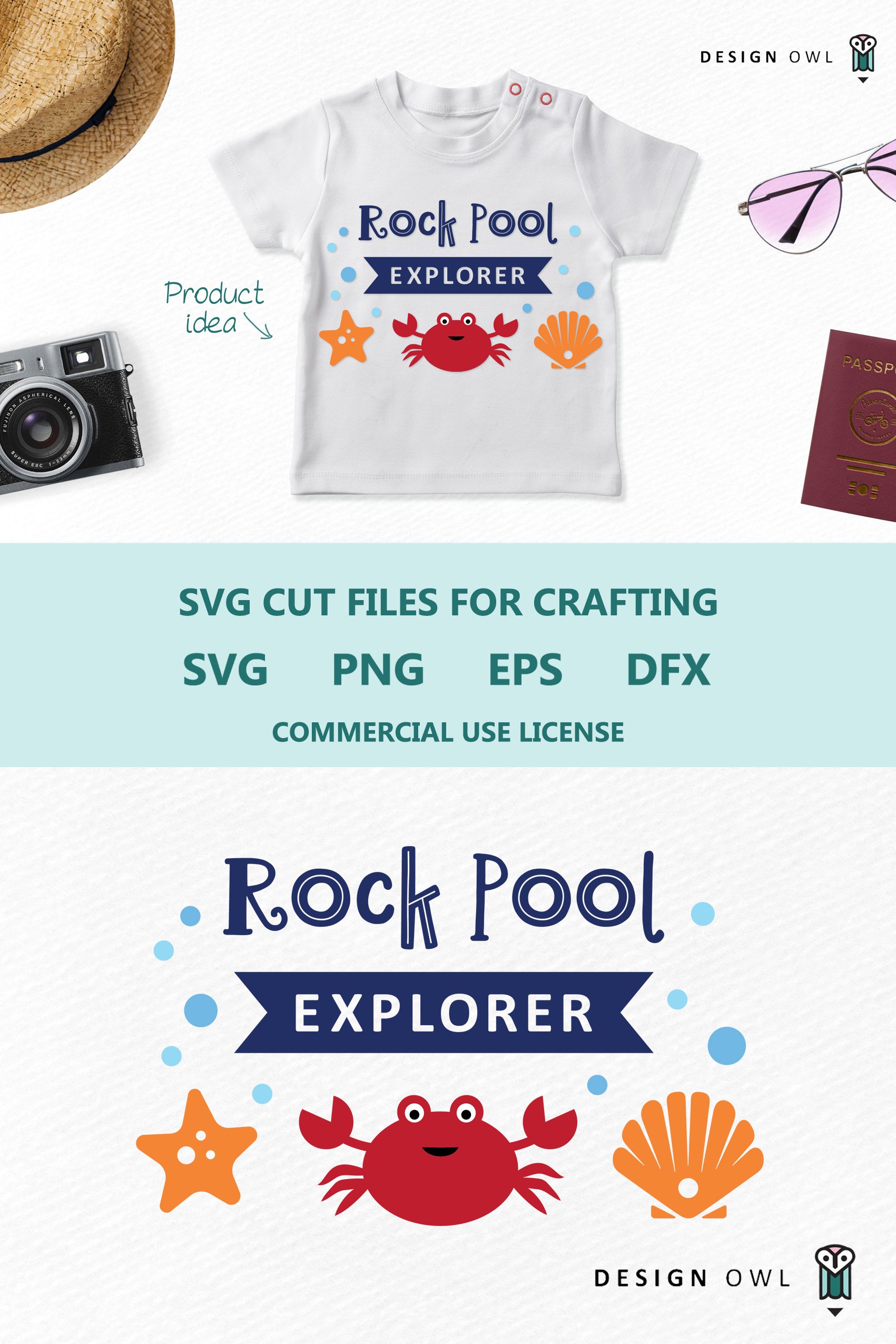 Rock pool explorer - Seaside SVG