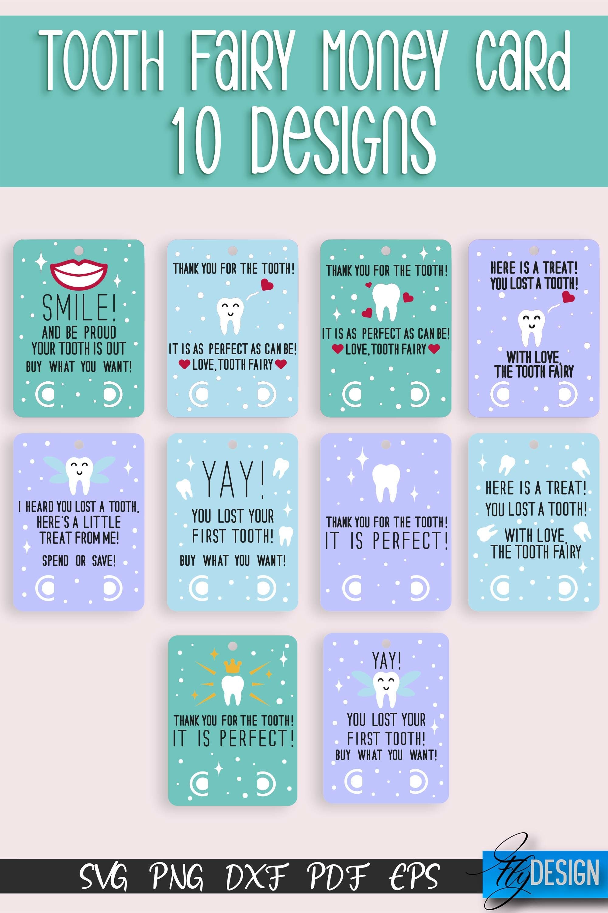 Tooth Fairy Money Card SVG | Fairy Money Holder (2743684)