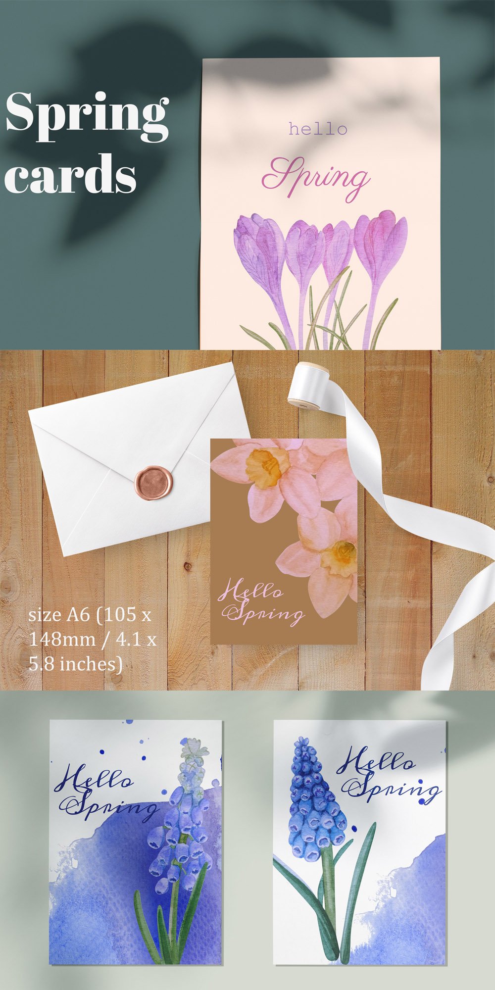 Spring greeting cards