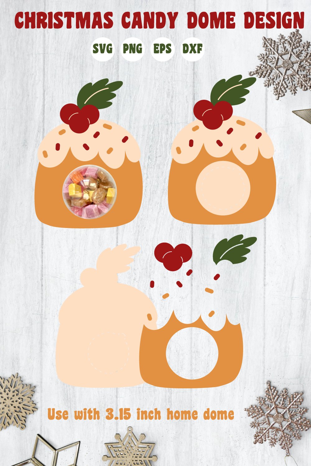 Christmas Candy Dome Ornaments| Candy Holders SVG