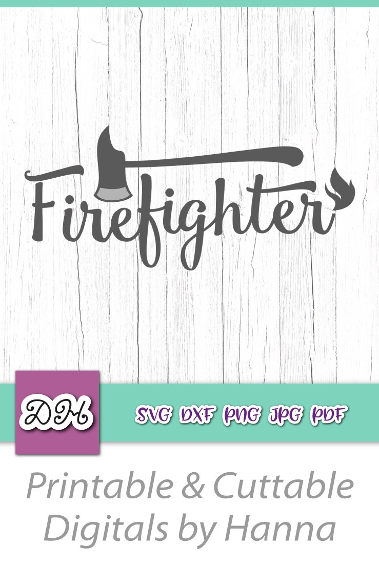 Firefighter Sign Fireman Sign SVG for Cricut Vector Cut File