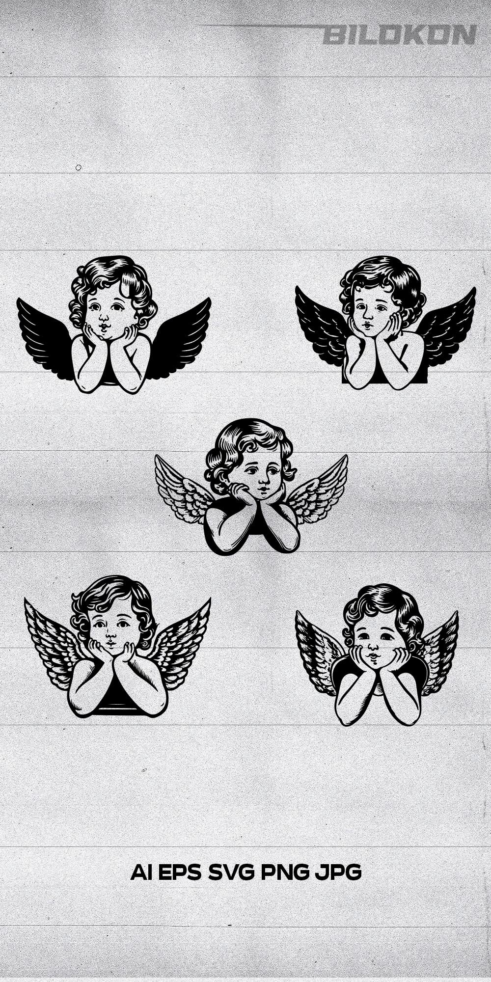 Angel Vector illustration, SVG Bundle