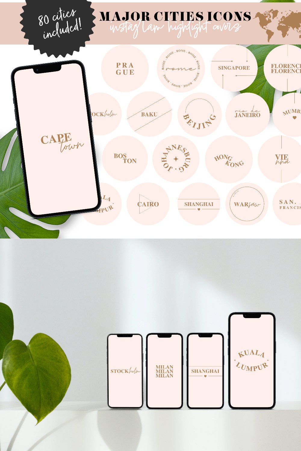 international cities travel instagram highlight covers