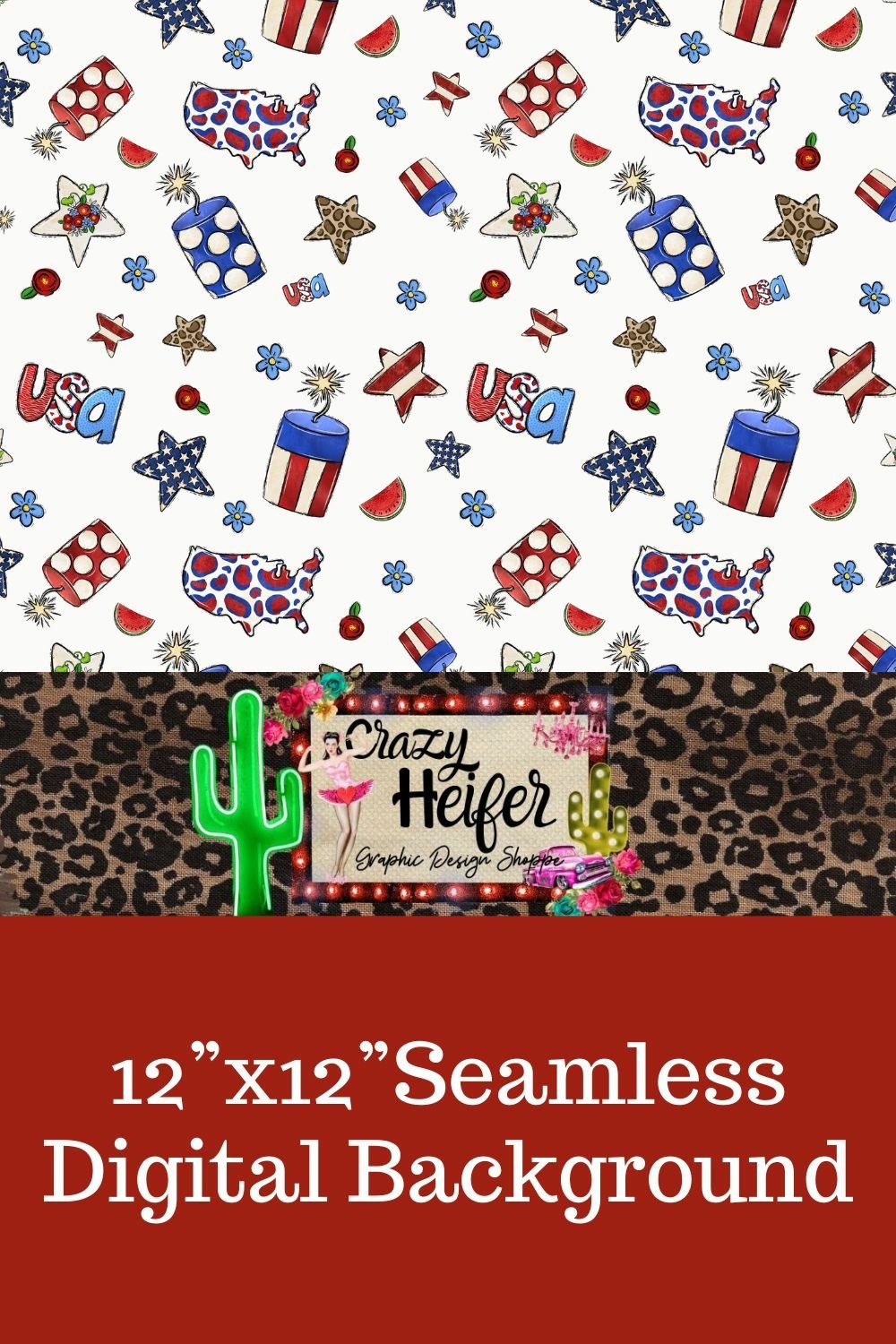 Patriotic Seamless Pattern file | Seamless design file