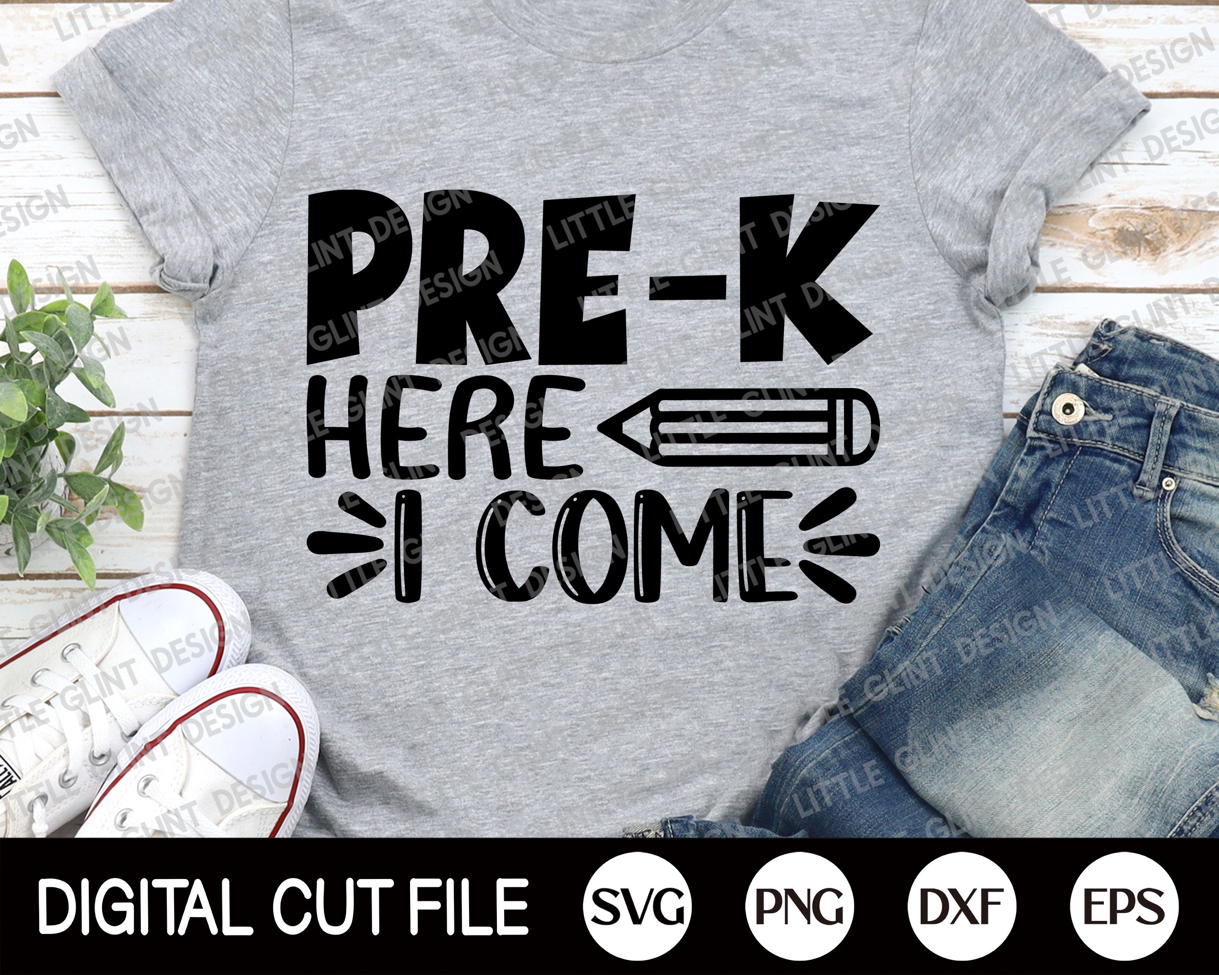 Pre-k Here I Come Svg, Pre-K Shirt, Last Day of School Dxf