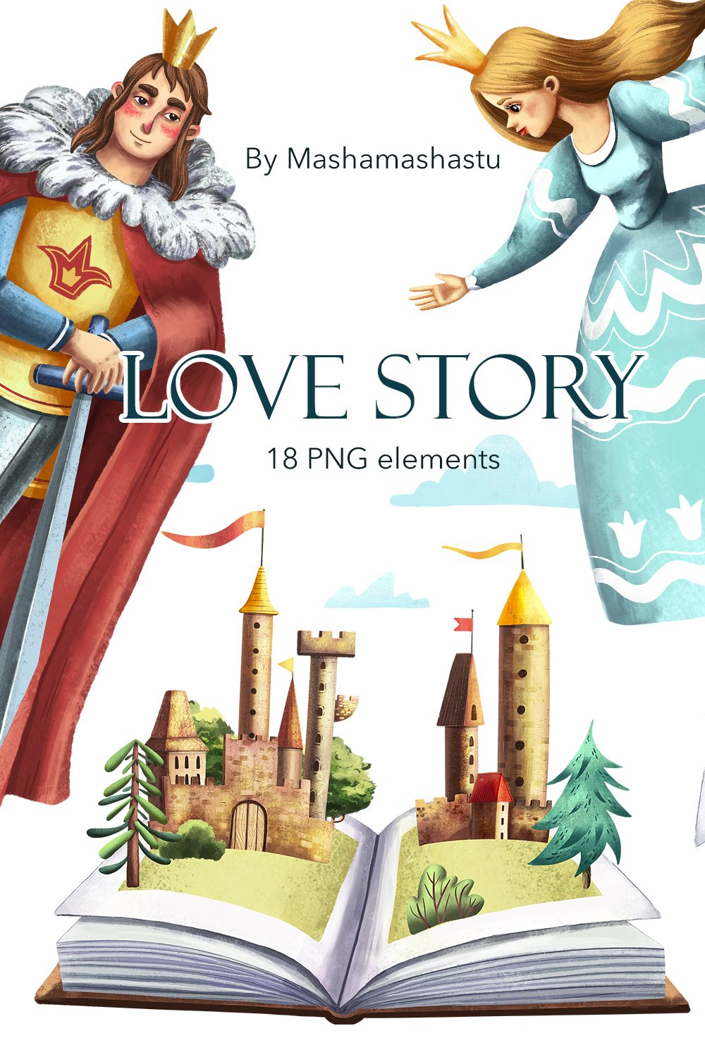 Love Story - Fairy Tale Clipart Set