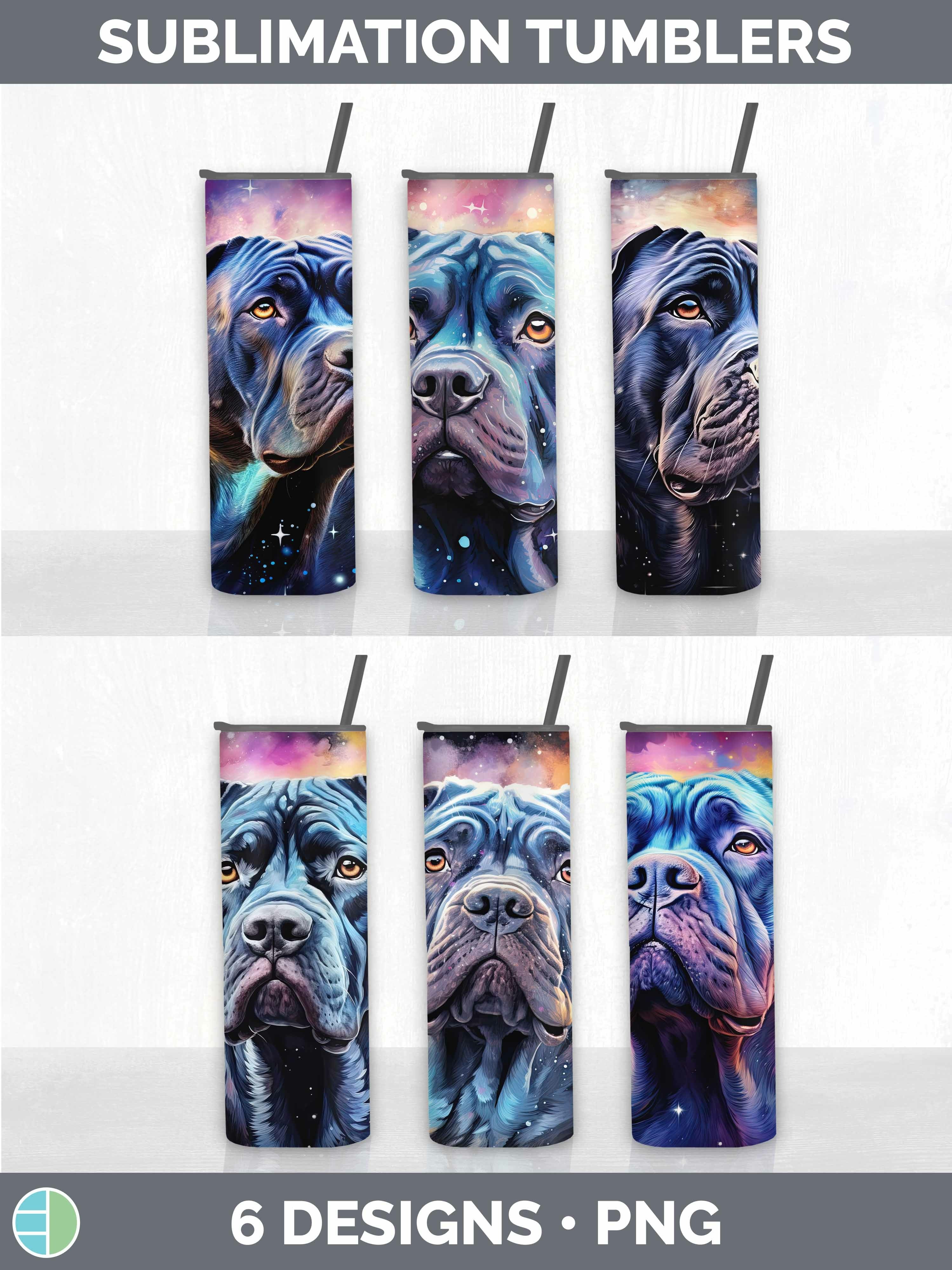 Galaxy Cane Corso Dog Tumbler | Bundle 20 oz Skinny Tumbler