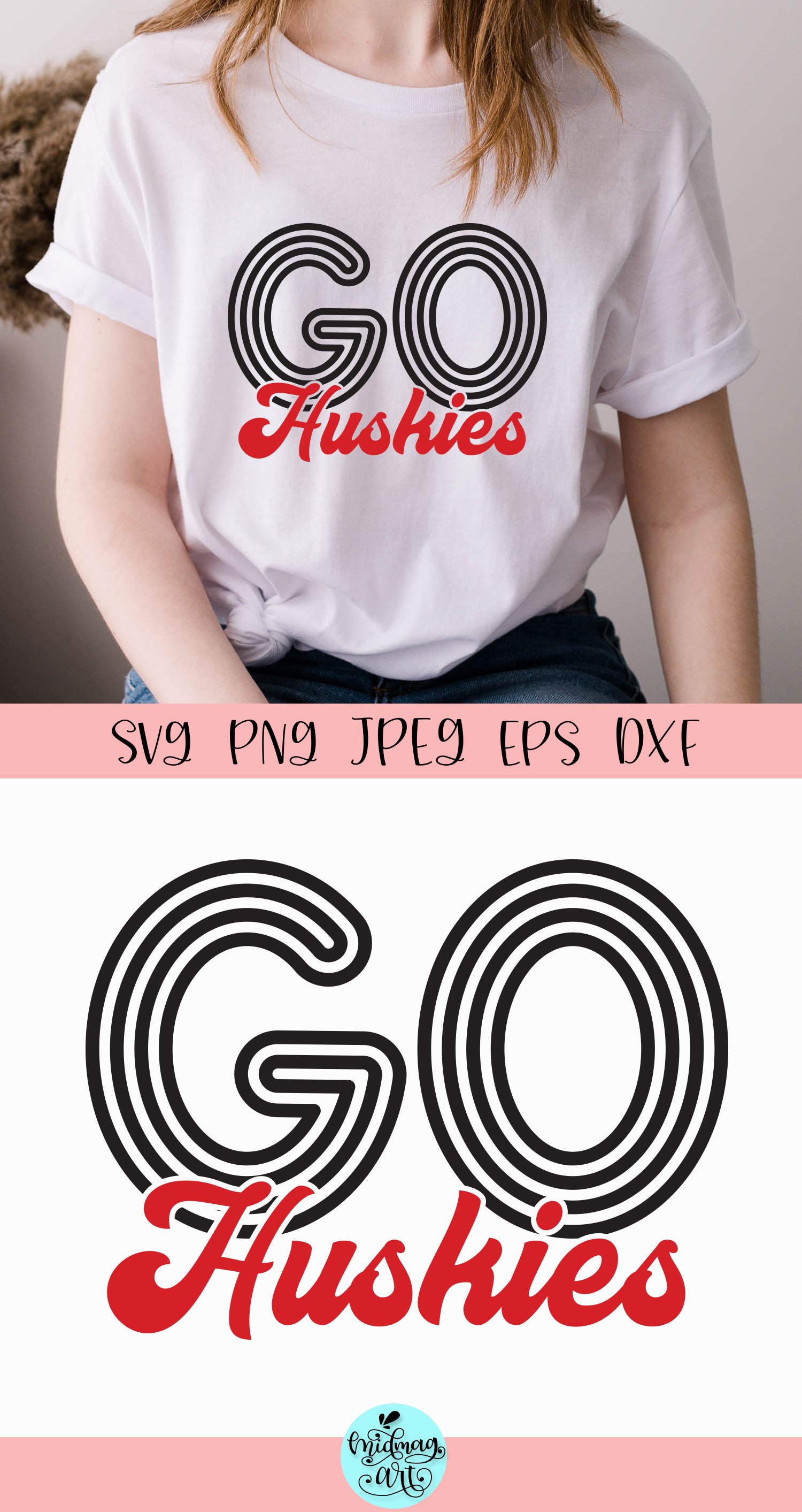 Go Huskies svg, sports cut file