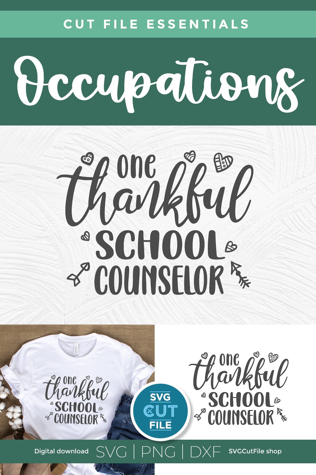 One thankful school counselor SVG