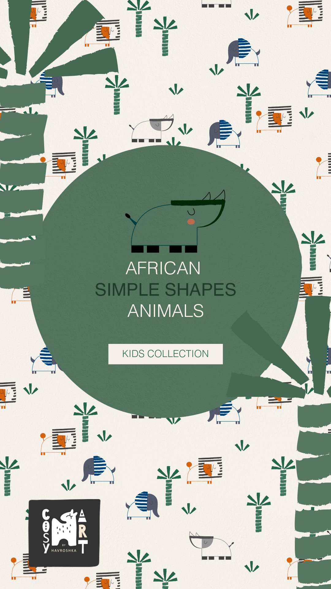 African simple shapes animals (2250823)