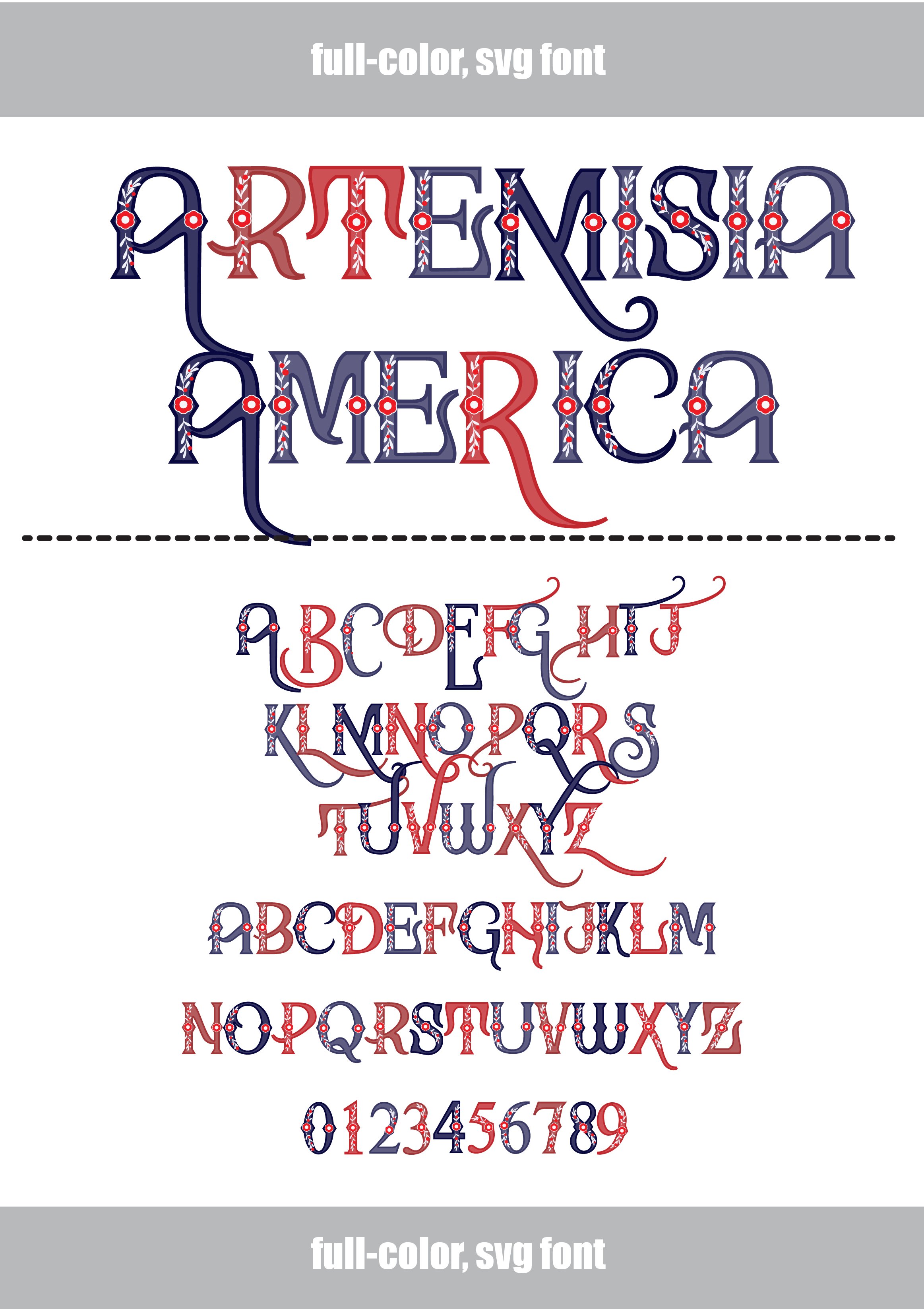 Patriotic Full Color SVG Font