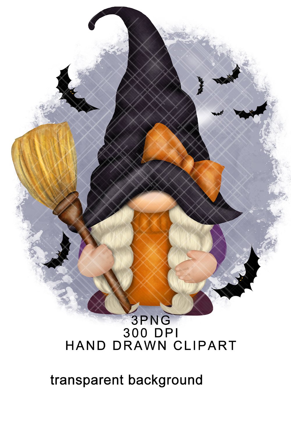 Halloween Gnome PNG Clipart / Fall Graphics (2567999)