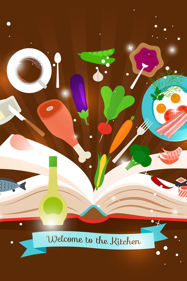 Open cooking book