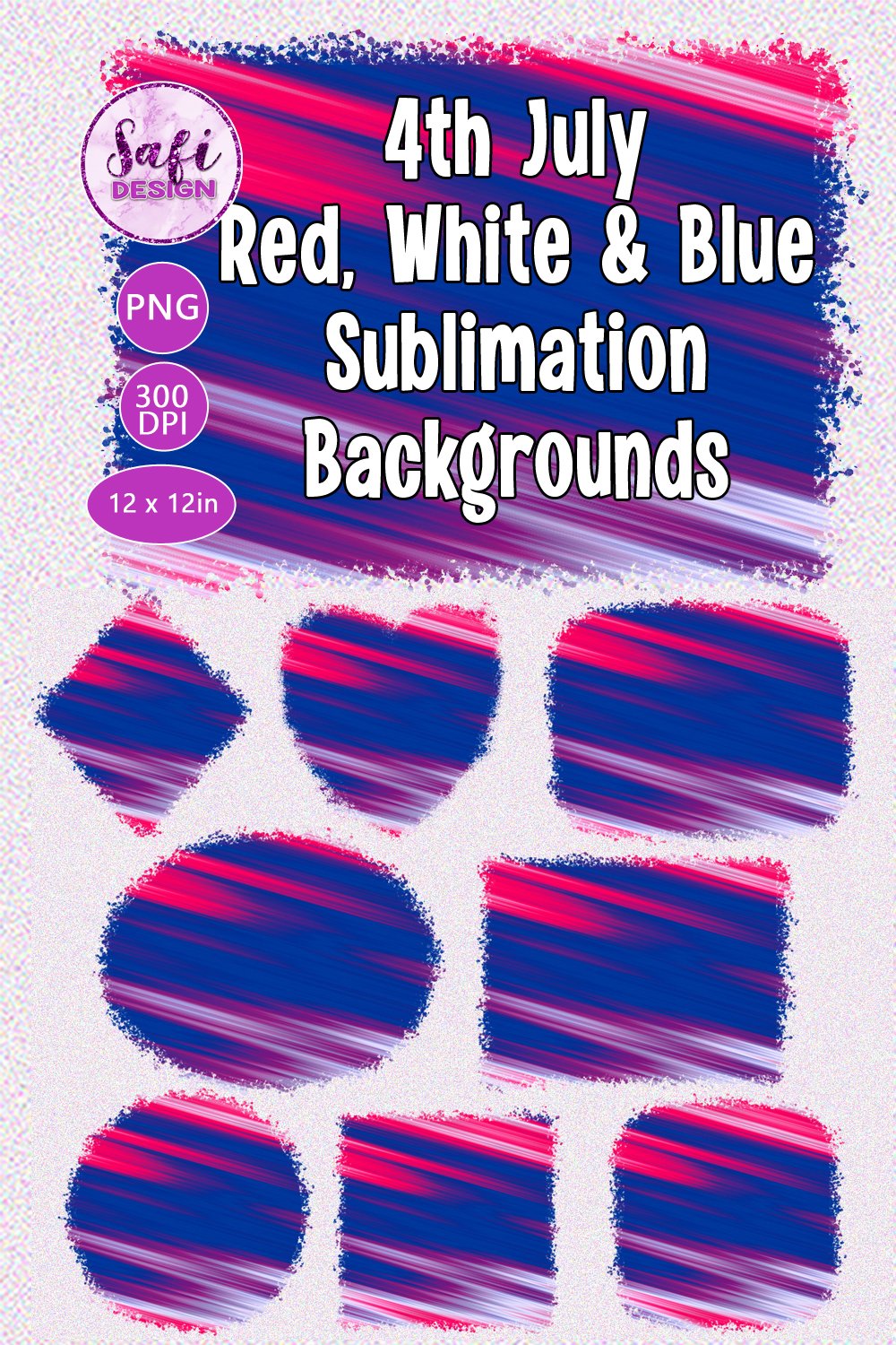4th July Red, White and Blue Sublimation Backgrounds