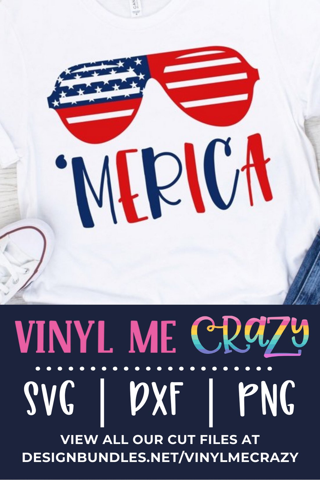 'Merica Sunglasses DXF SVG PNG