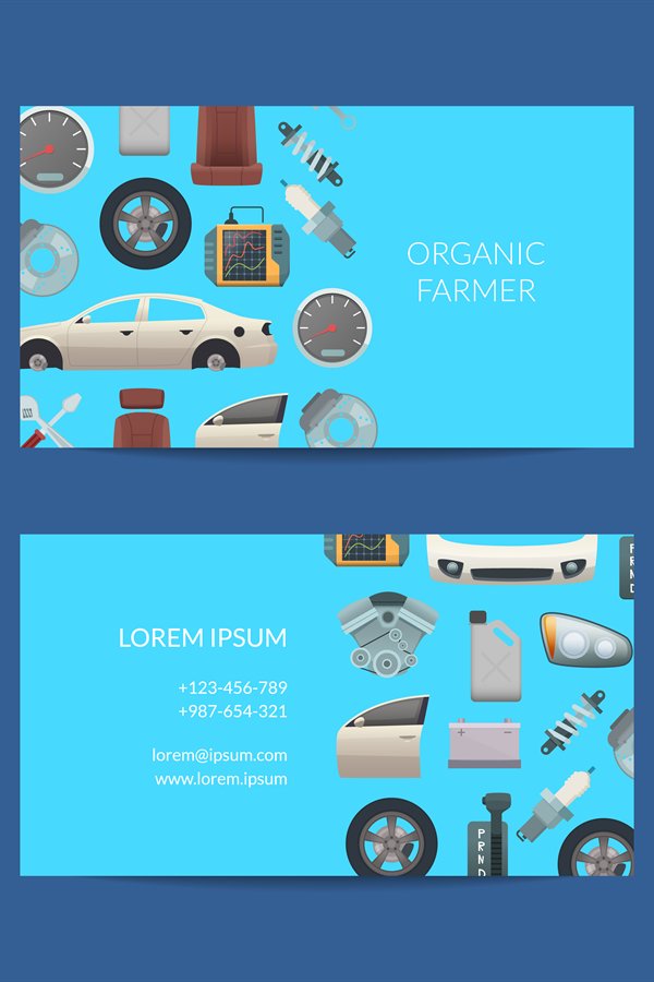 Vector car parts business card template (871937)