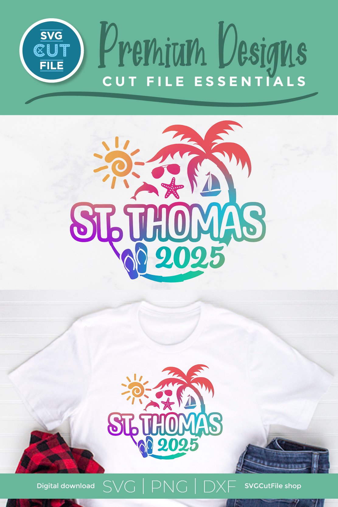 2025 St. Thomas svg - for a St. Thomas Vacation or Trip