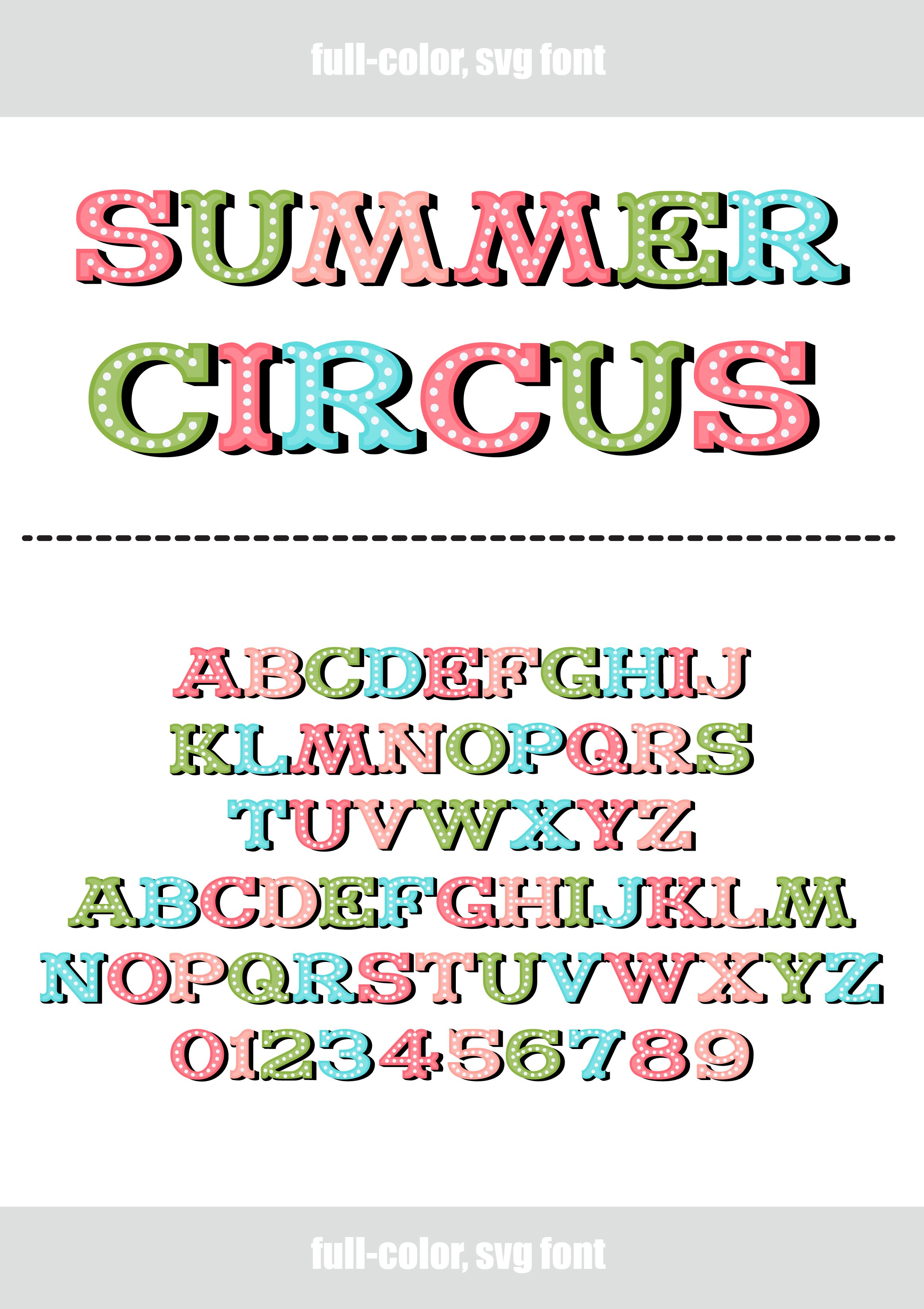 Summer Full Color SVG Font