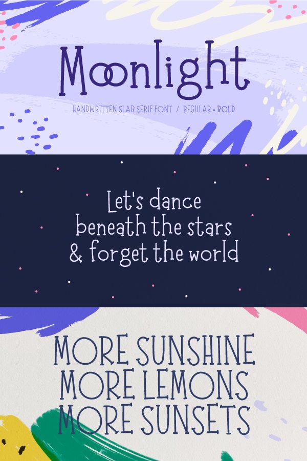 Moonlight | Handwritten Slab Serif Font (573698)