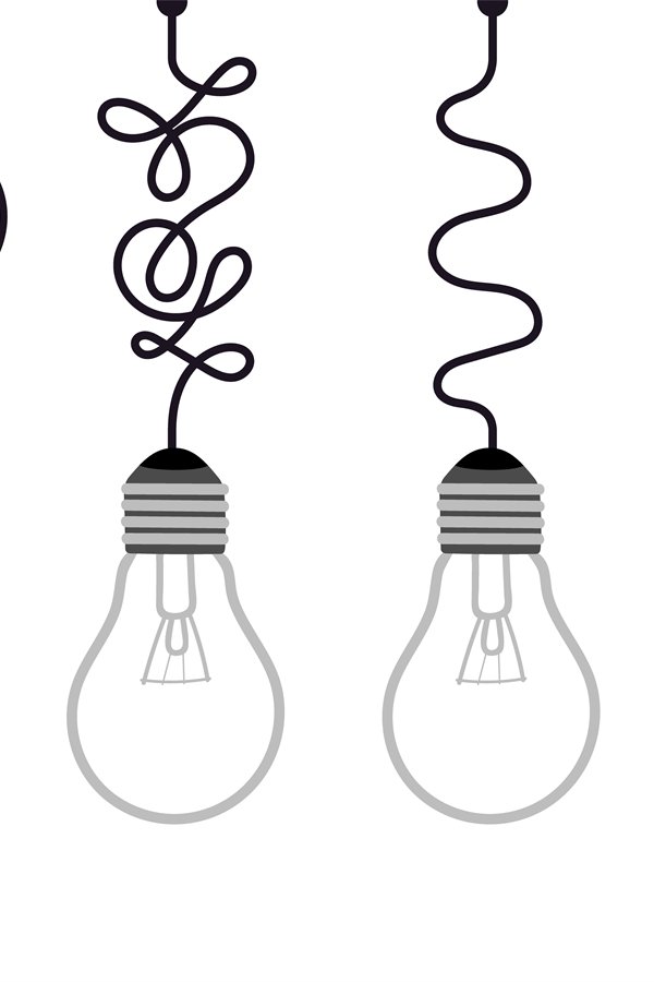 Simplification concept illustration