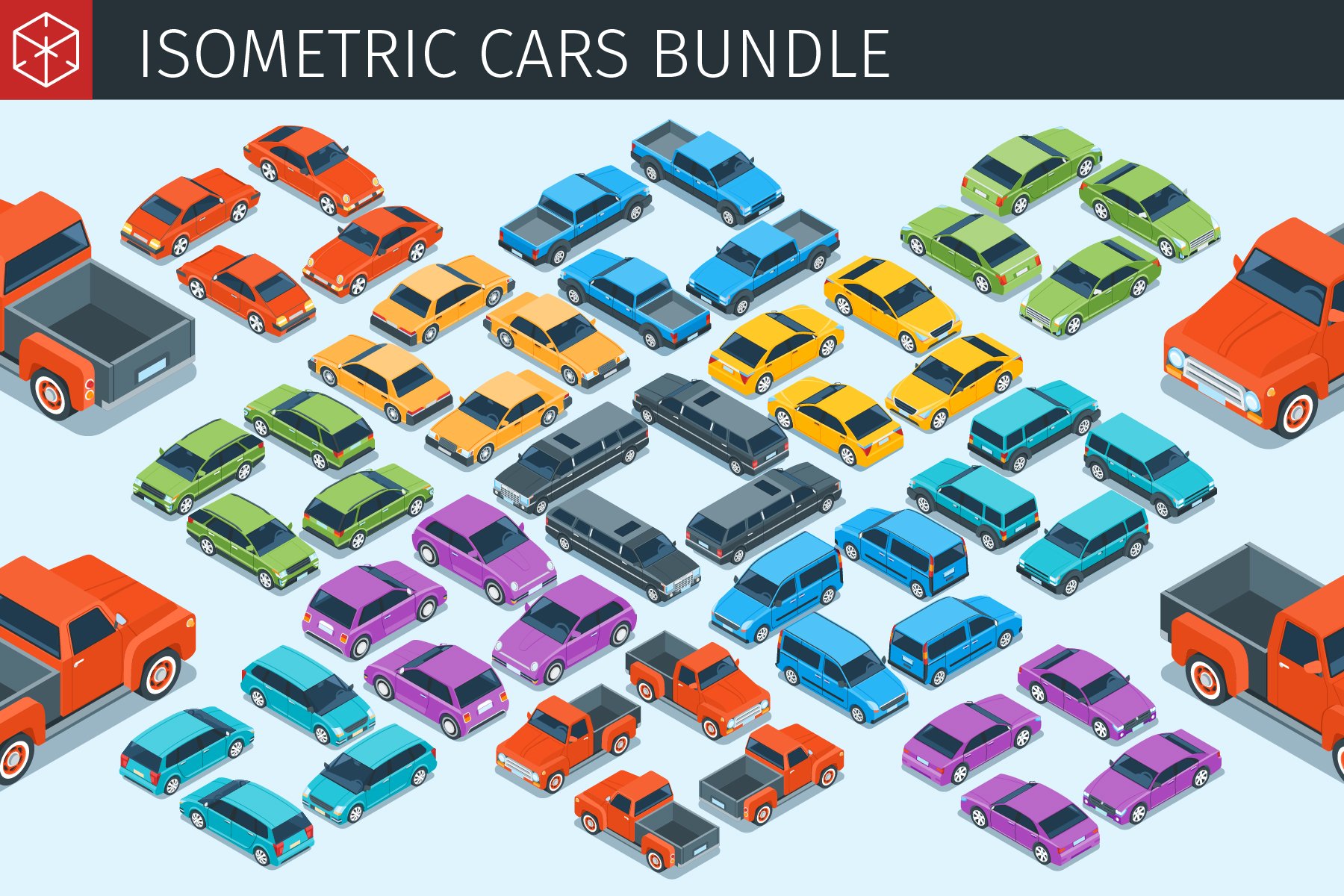 Isometric cars collection