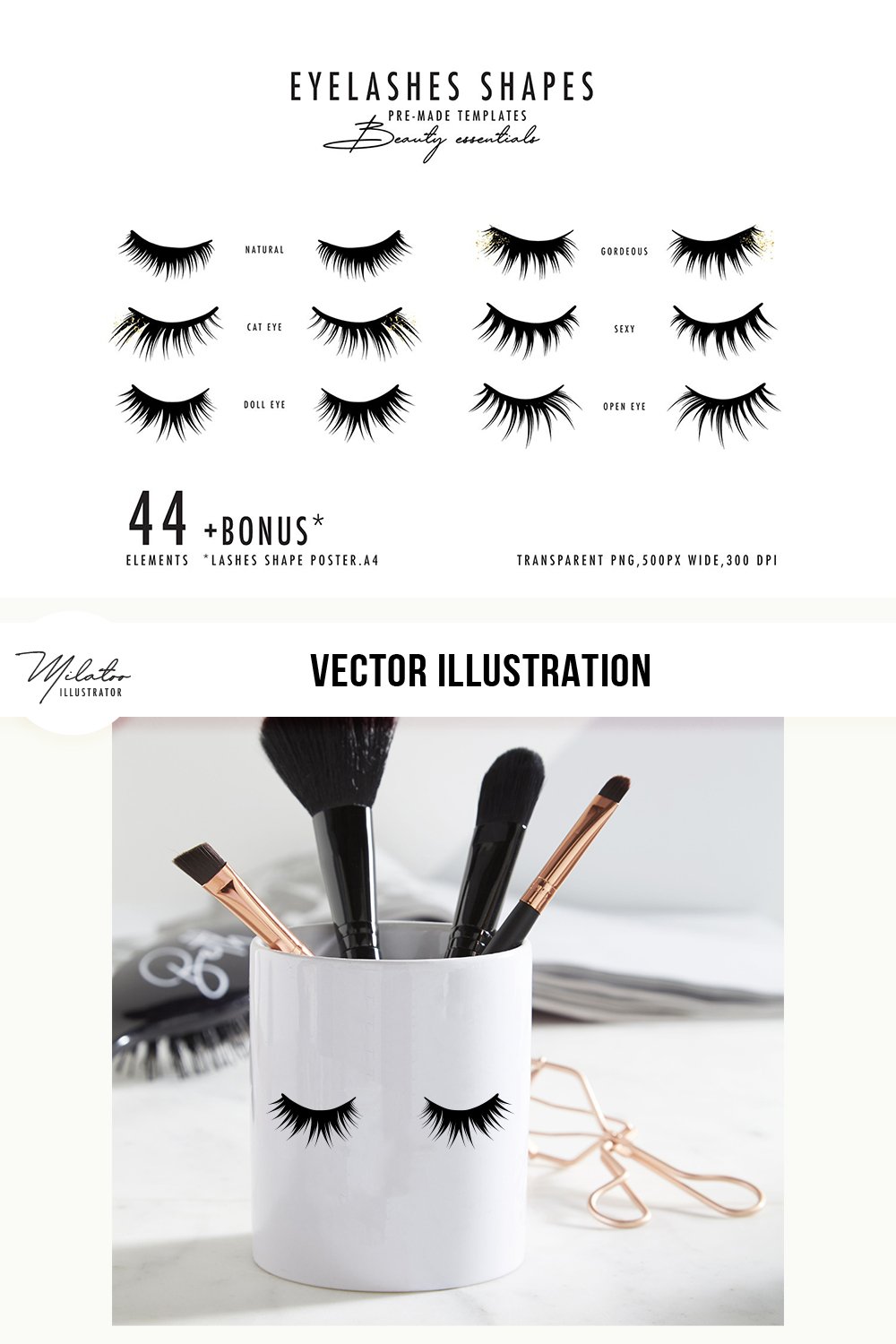Lashes SVG, Eyelashes extension SVG makeup (910473)