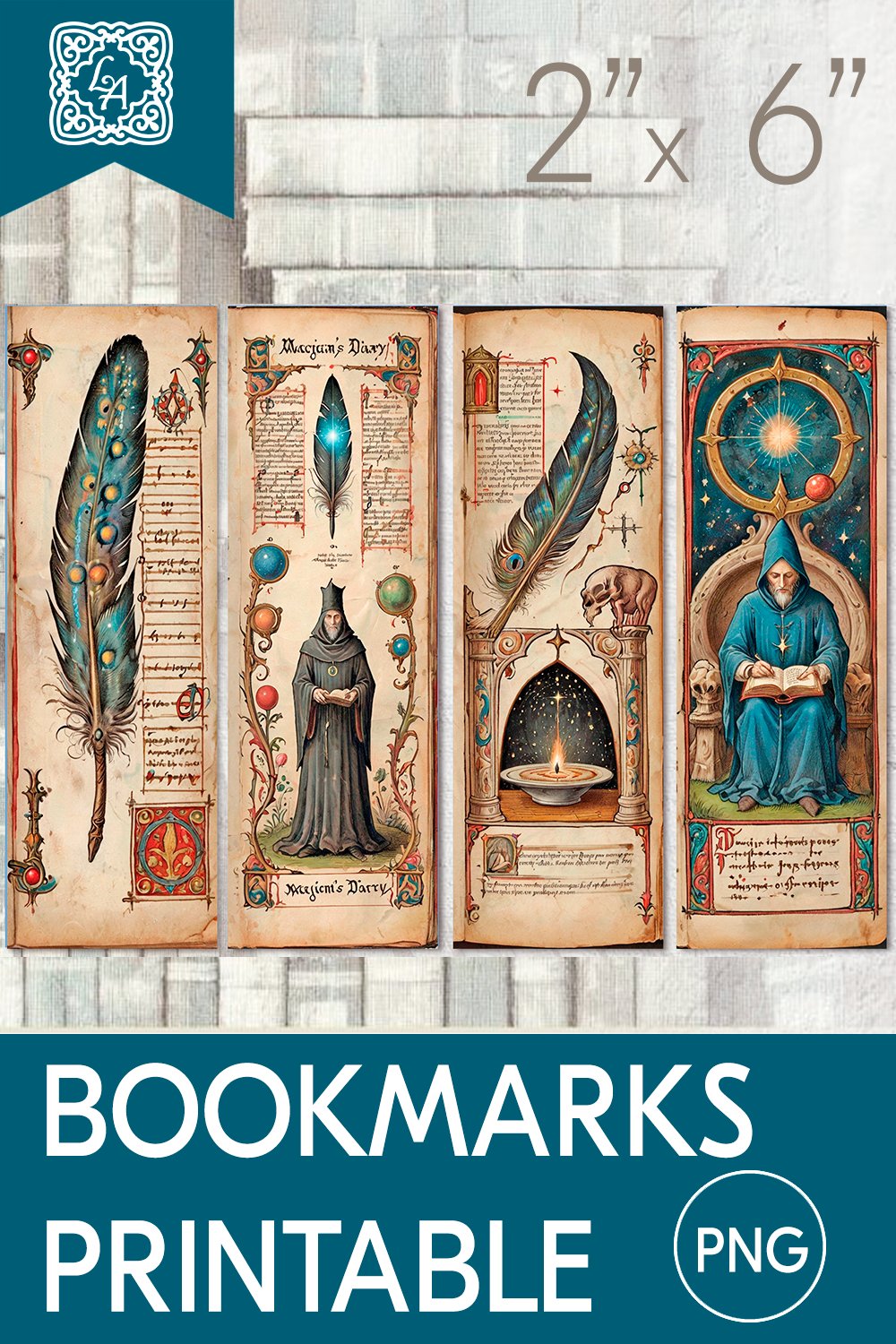 Vintage Magic Printable Bookmark