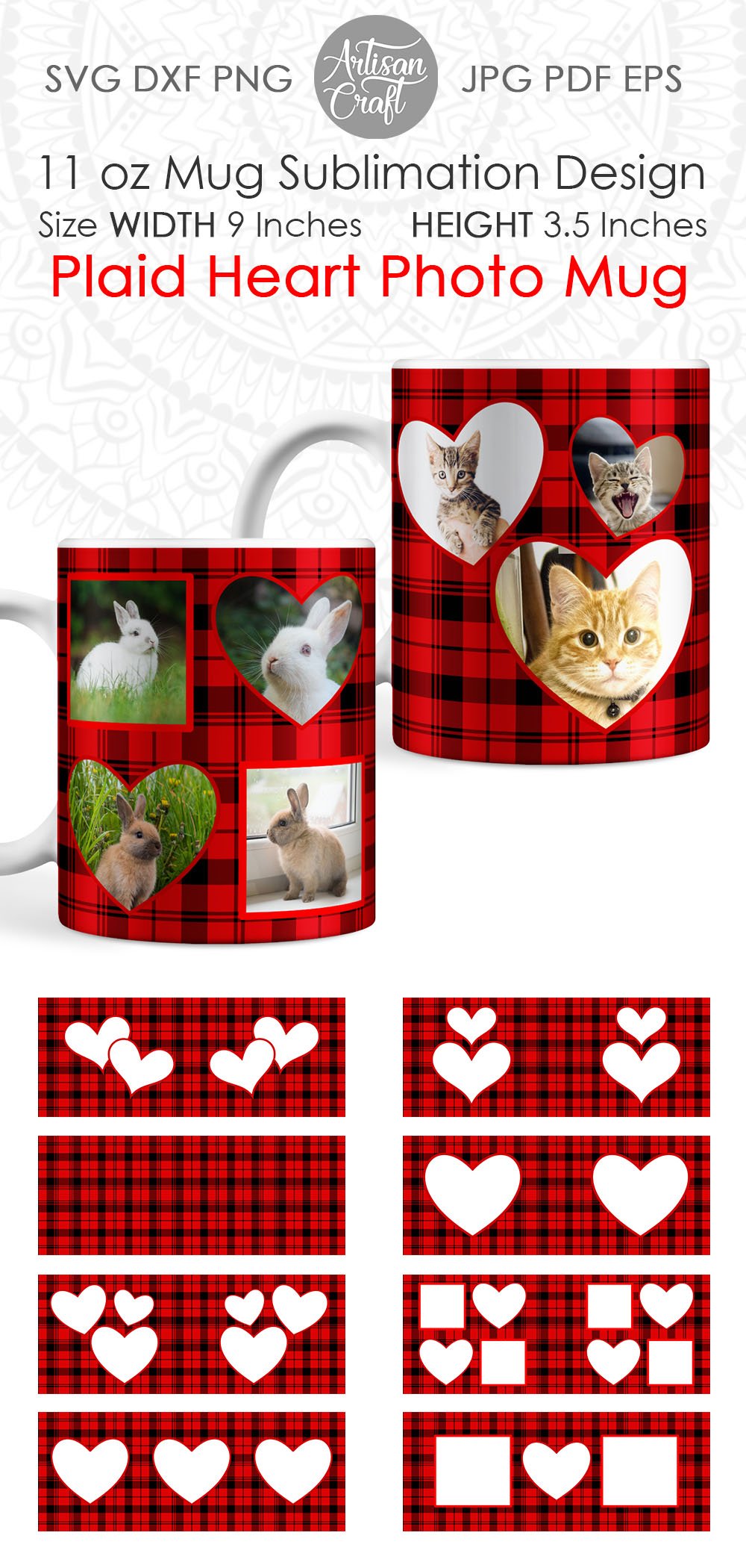 Photo mug designs | heart frame PNG | custom photo mug