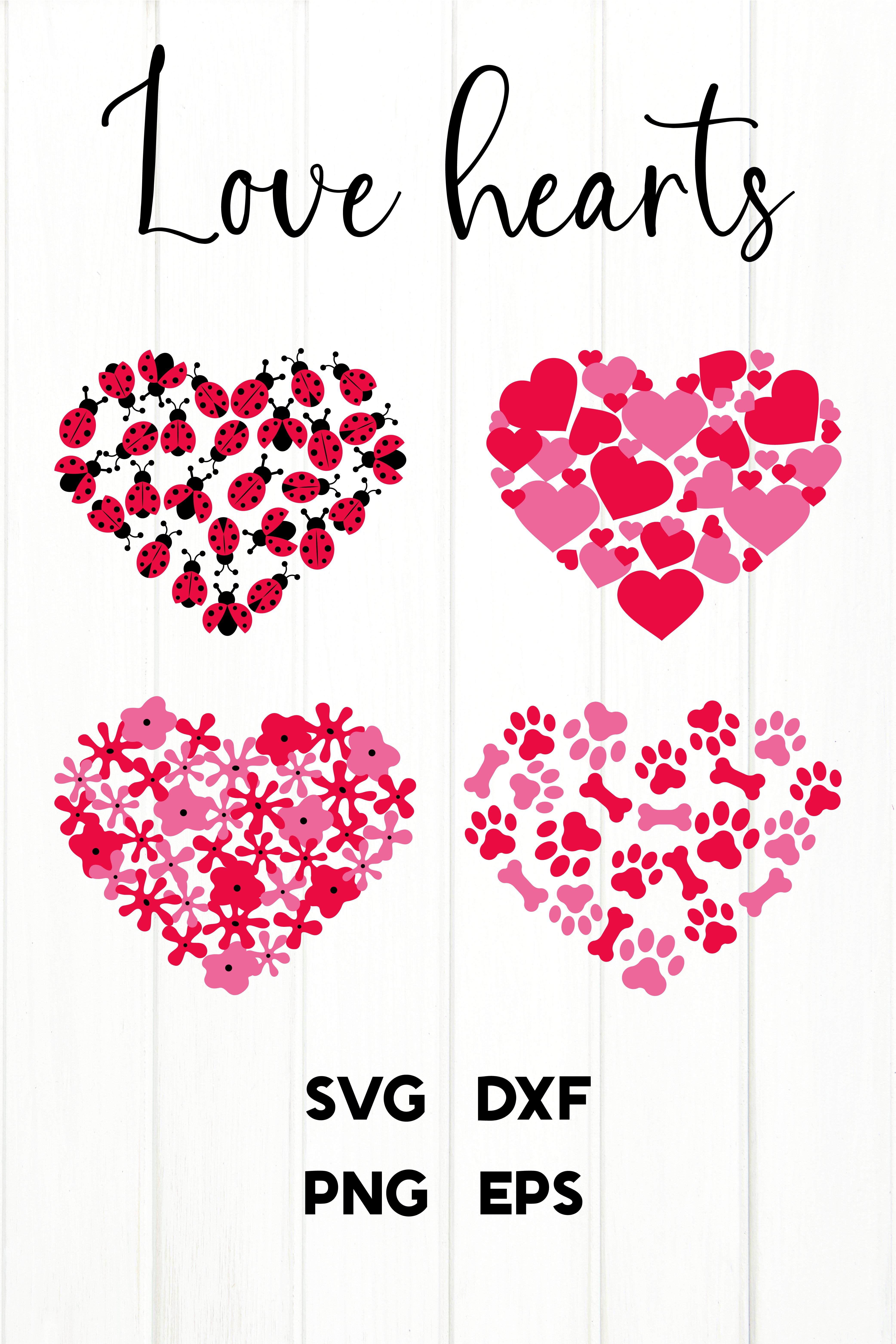 Love Heart PNG, SVG. Valentines Day Hearts. Hearts Design