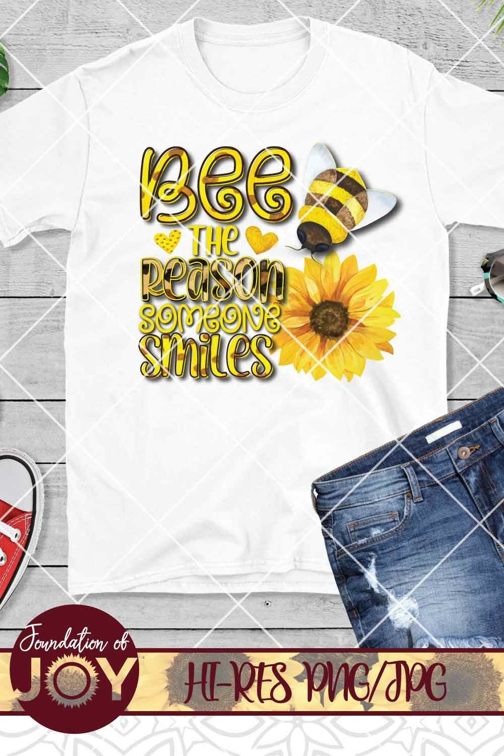 Bee the reason someone smiles sublimaiont, Bee png, Flower