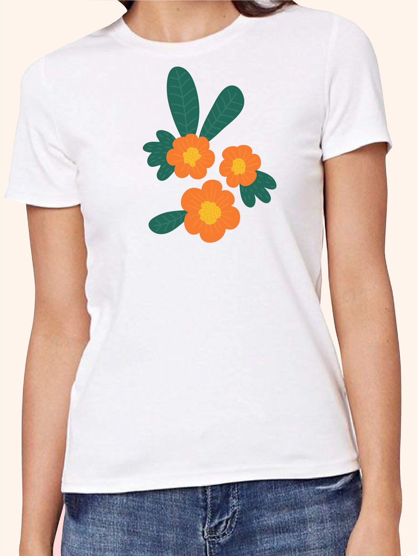 Cartoon flower print. Digital editable image