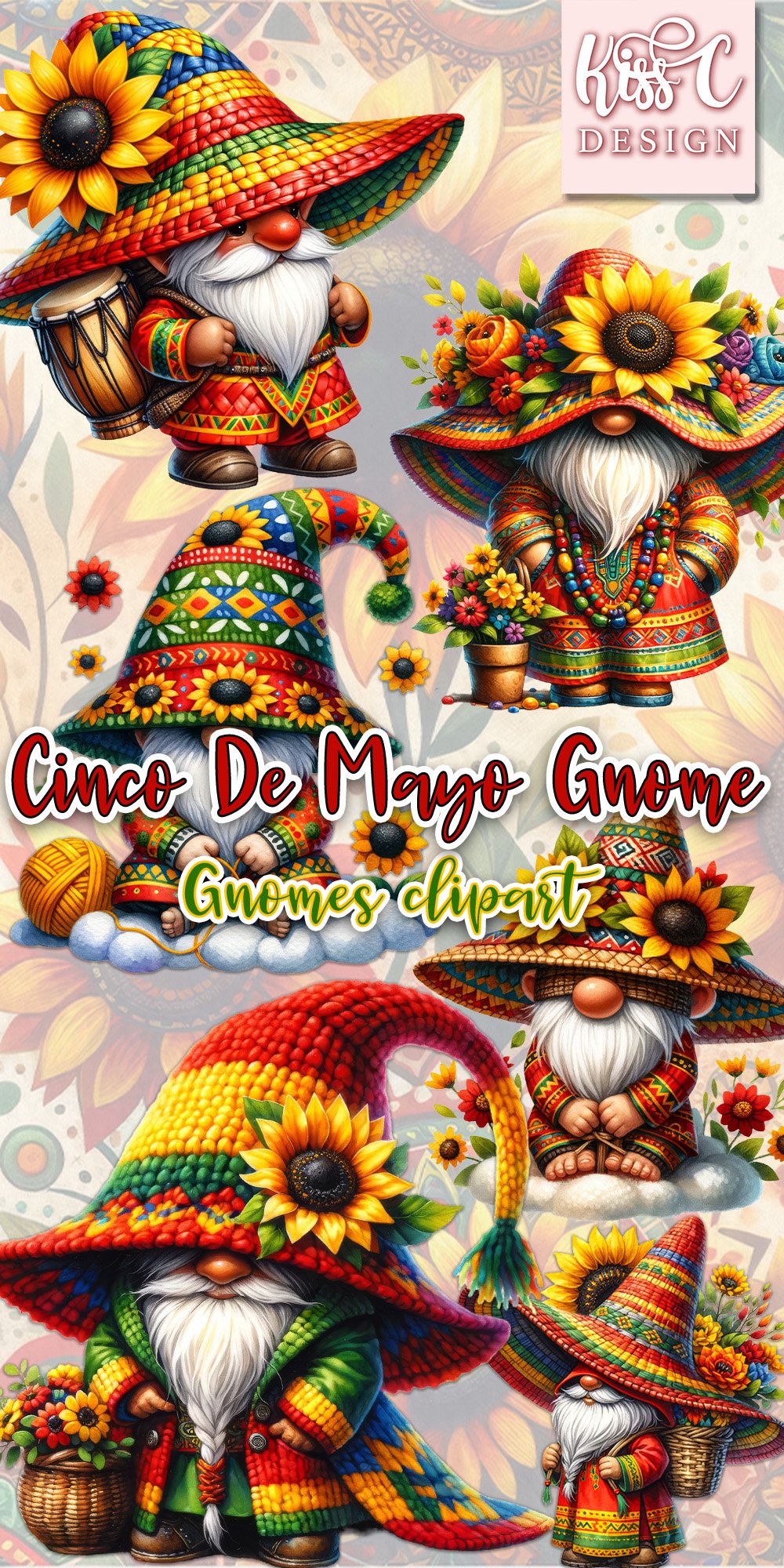 Watercolor African Gnomes PNG Clipart. Black History Month.