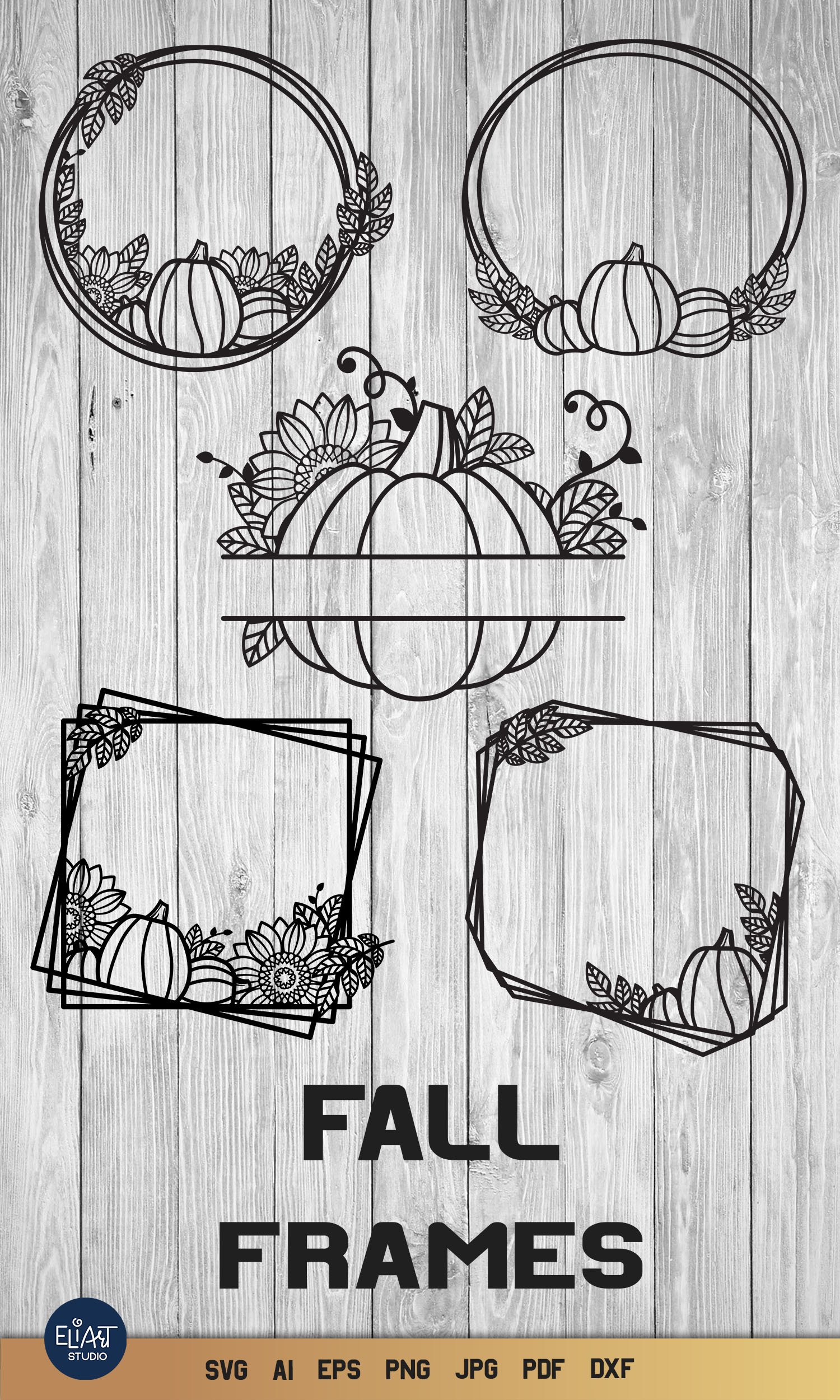Fall Frame SVG Collection | Geometric Shape SVG