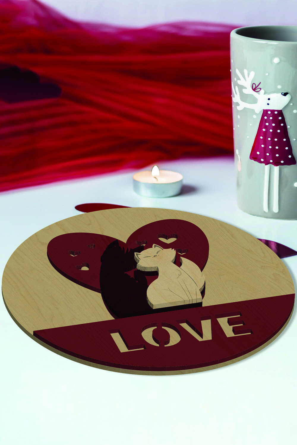 LOVE Decorative Panel, Multilayer Cut File