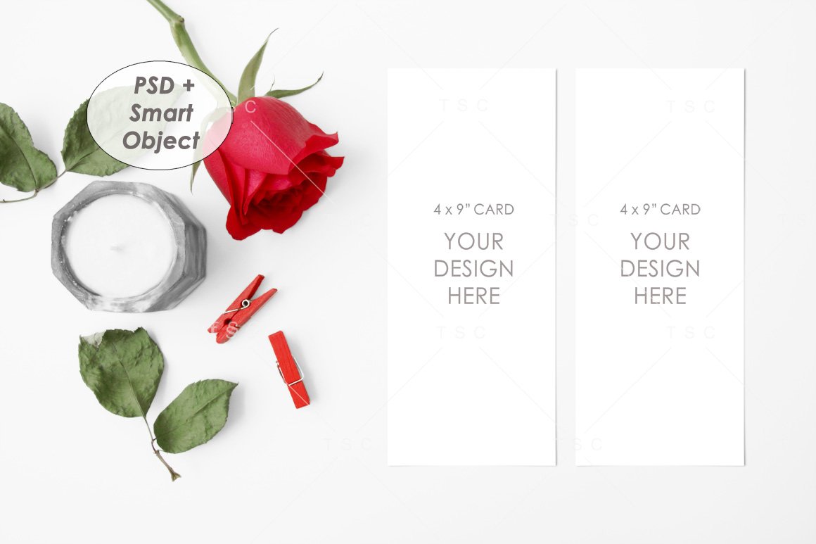 Program / Menu Card Mockup / 4x9 Card (1256718)