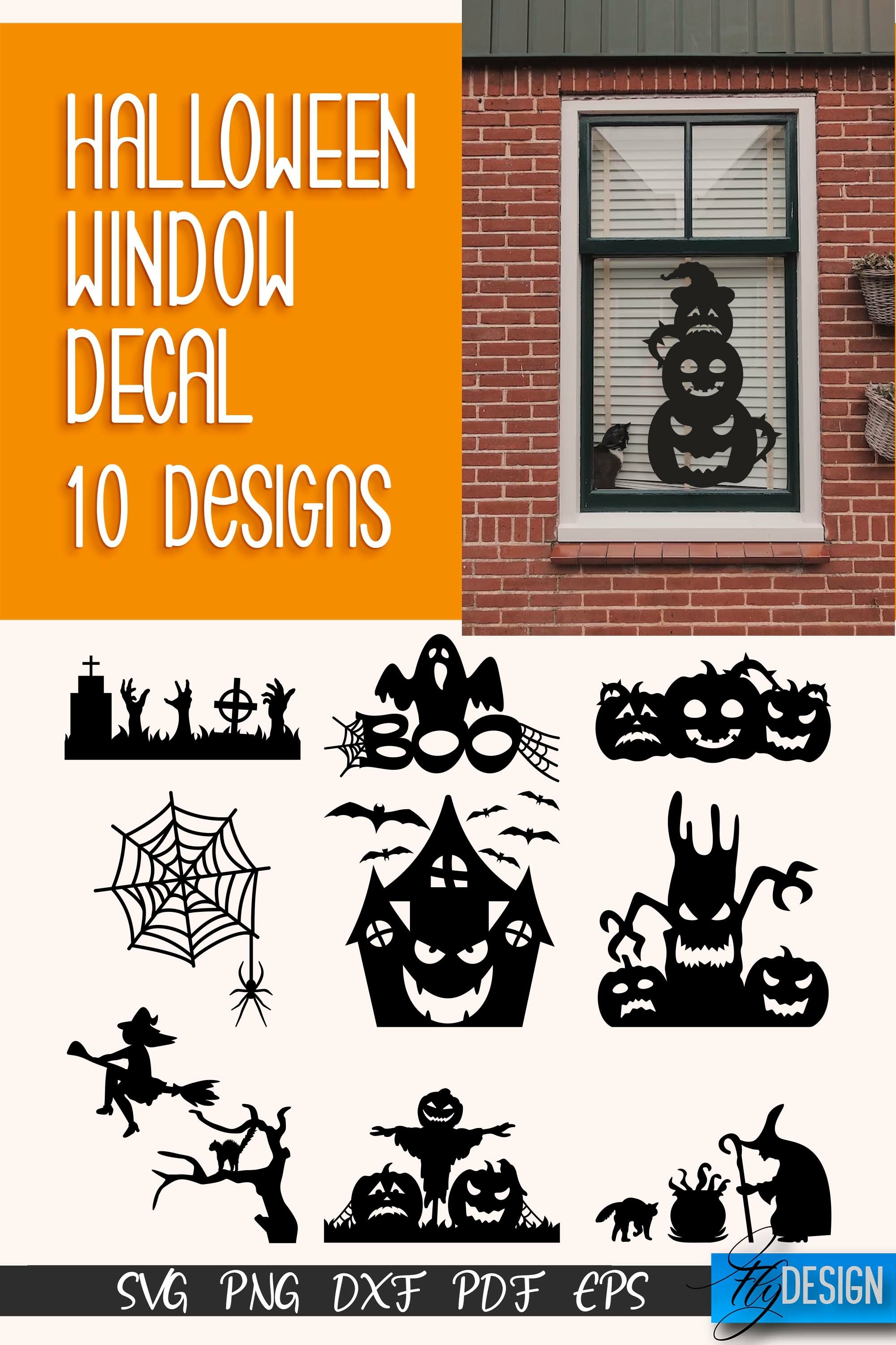 Halloween Window Decal SVG|Halloween SVG (2686209)