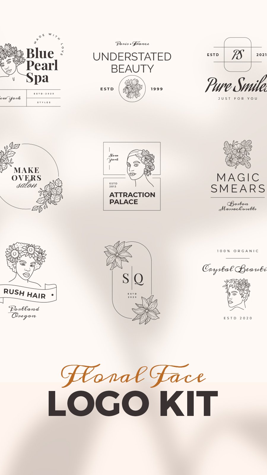 Floral Face Logo Kit