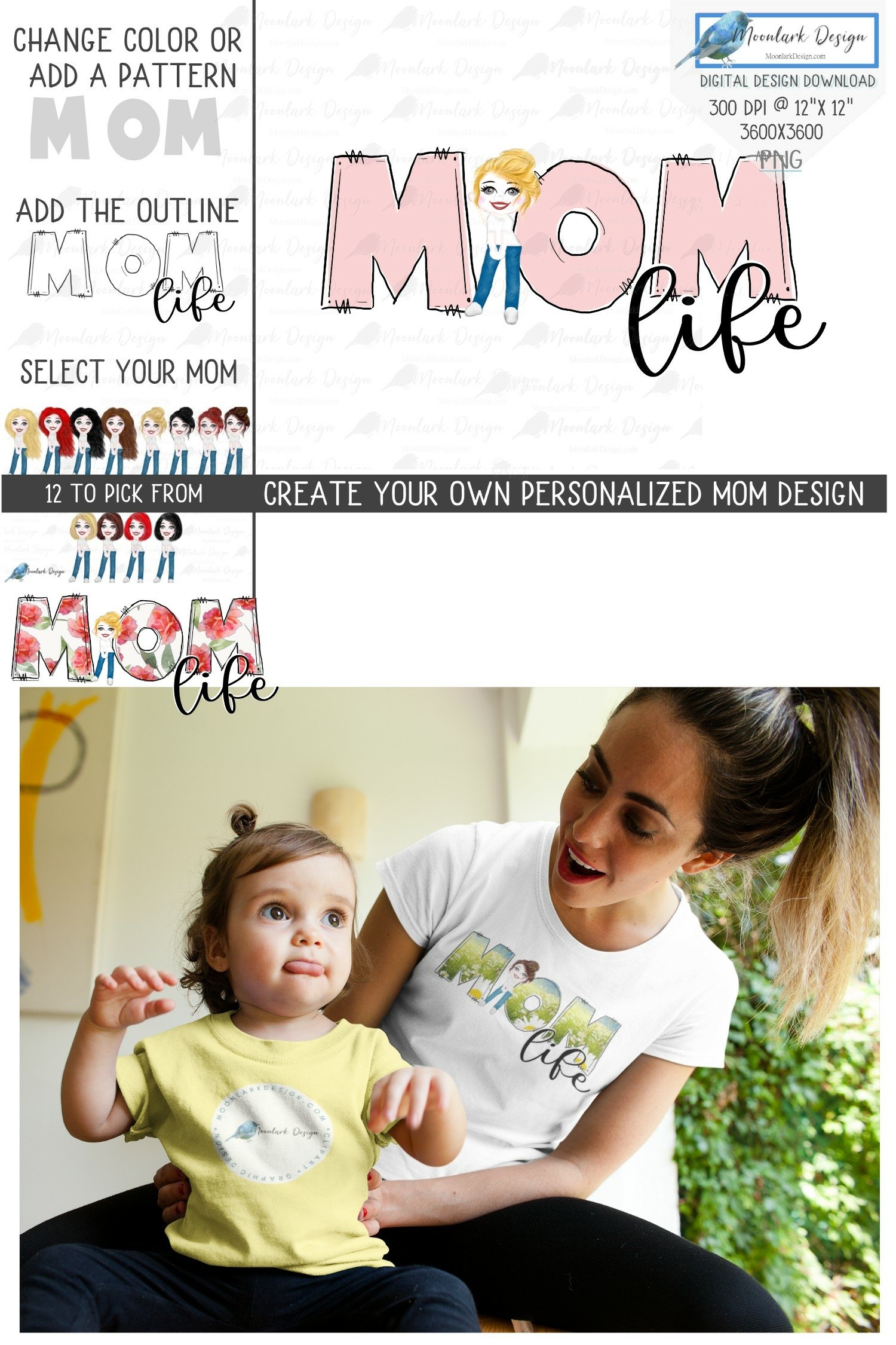 Mom Life with Mom Clip Art to Create your own Mother's Day