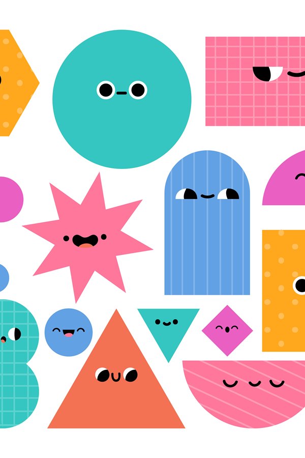 Geometric shapes characters. Basic abstract (1204119)