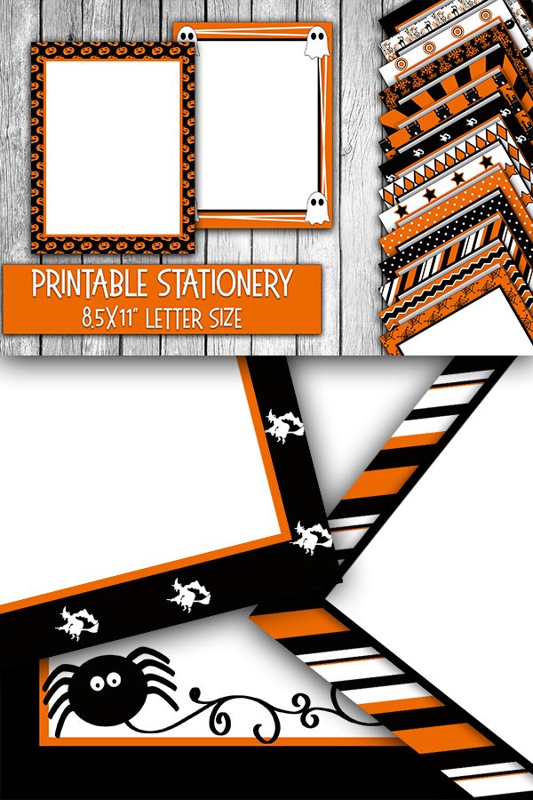 Halloween Stationery - Halloween Digital Paper