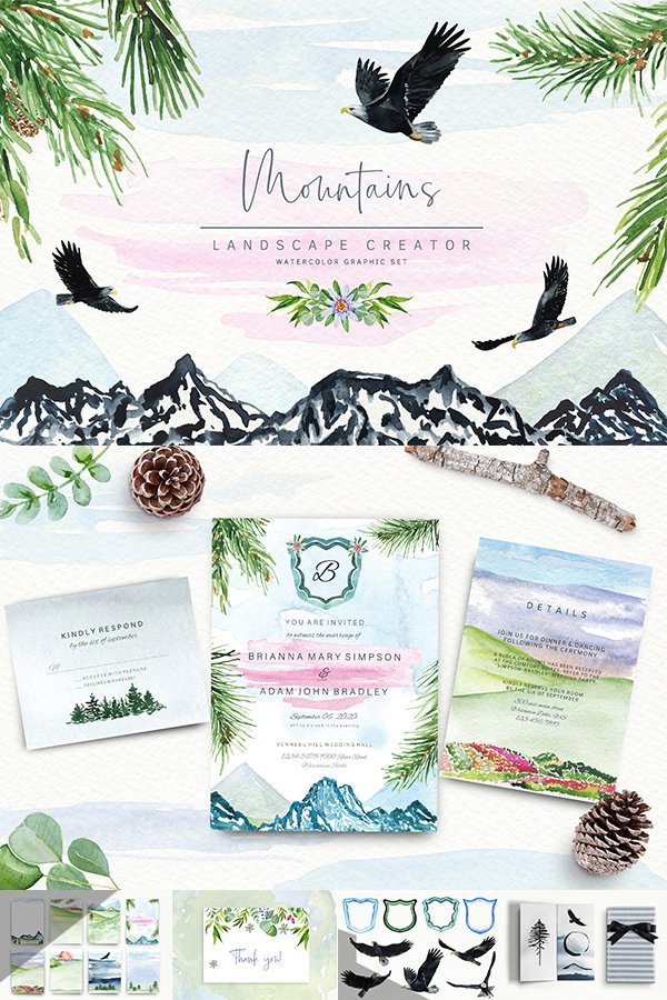 Watercolor Mountains (1220351)