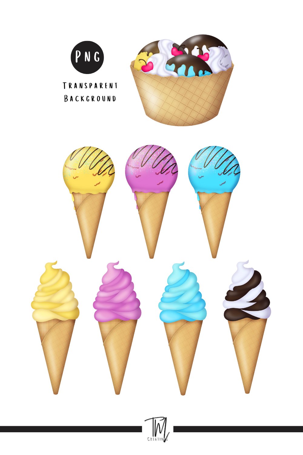 Ice Cream Clipart, PNG - Transparent Background