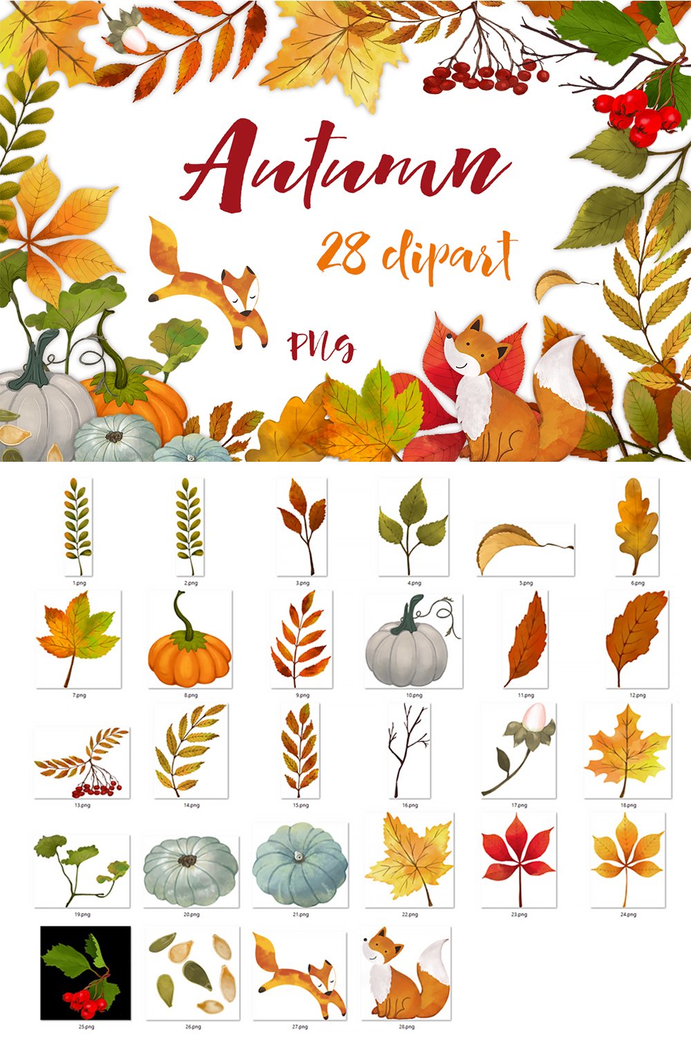 Autumn clipart bundle