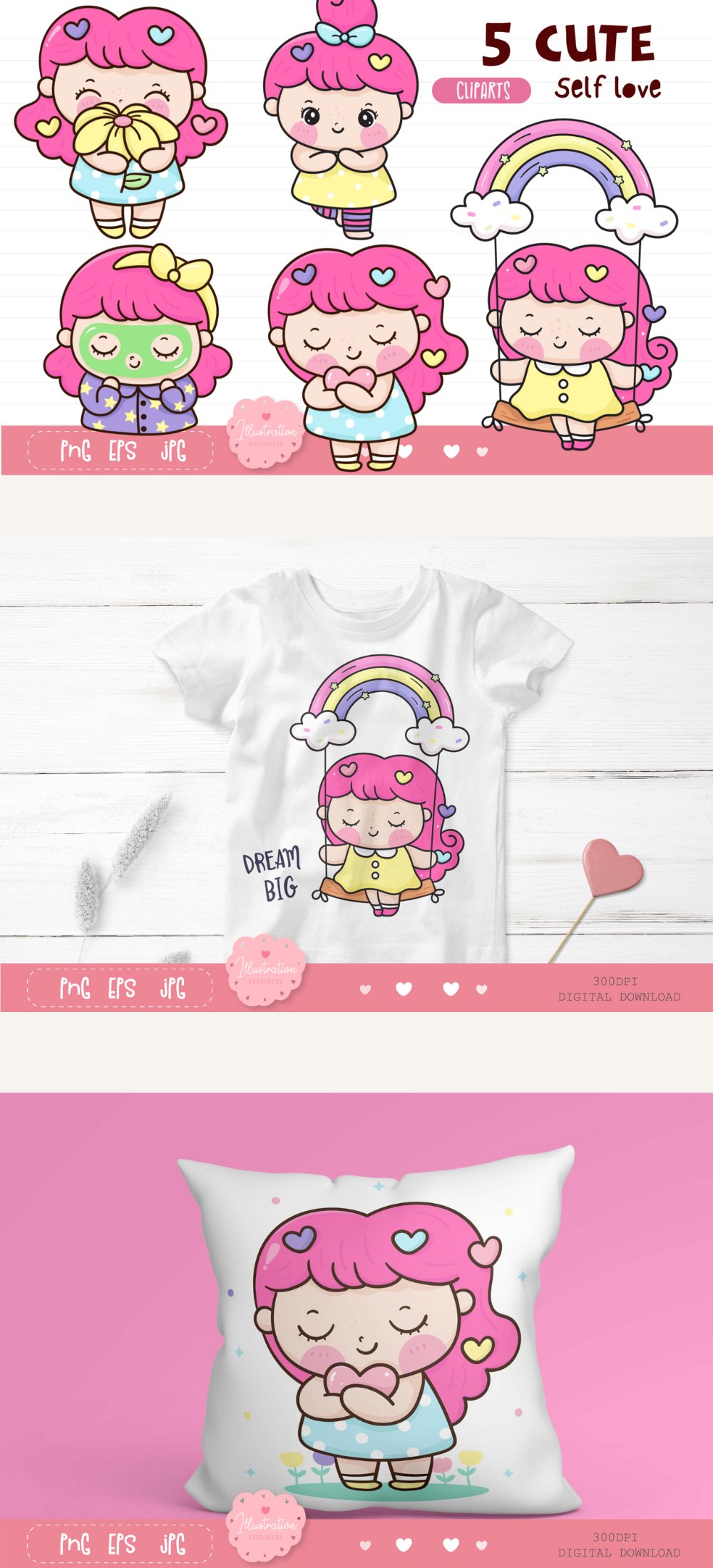 Self love self care clipart