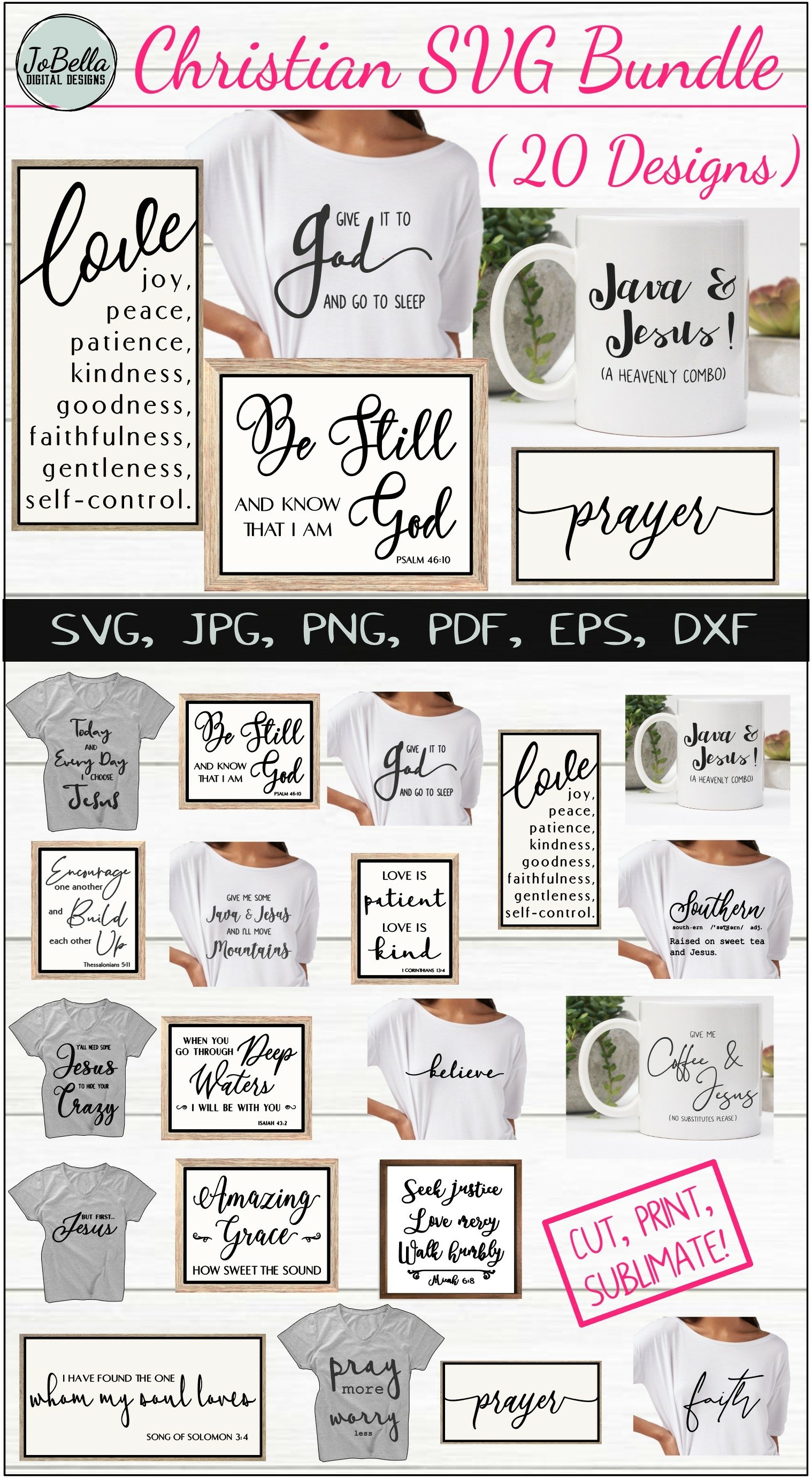 The Christian SVG Bundle I 20 Designs