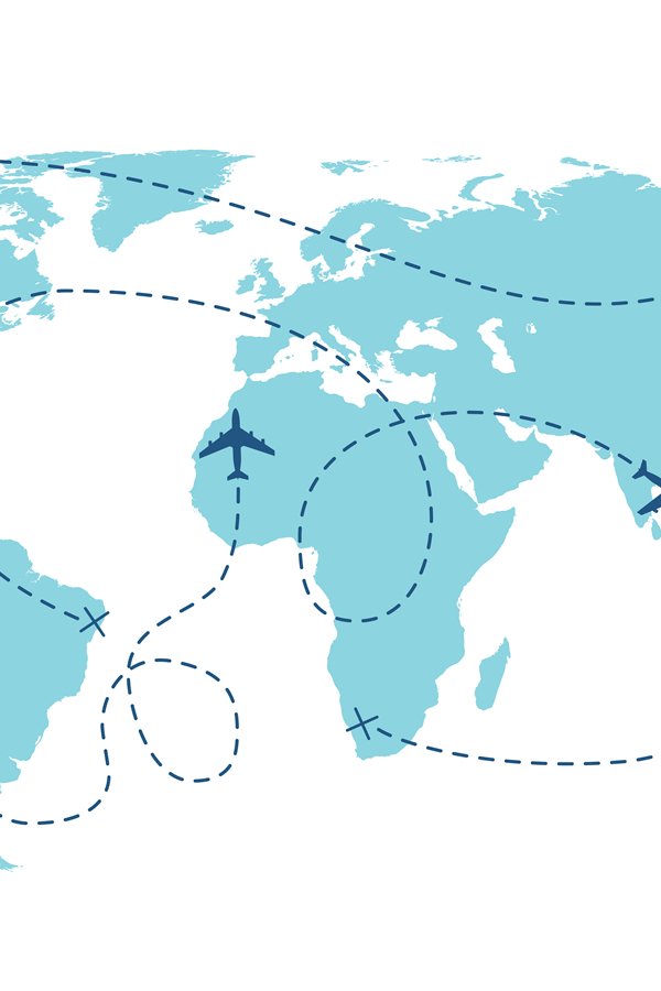 Airplane route. Plane trace line, aeroplanes (784043)