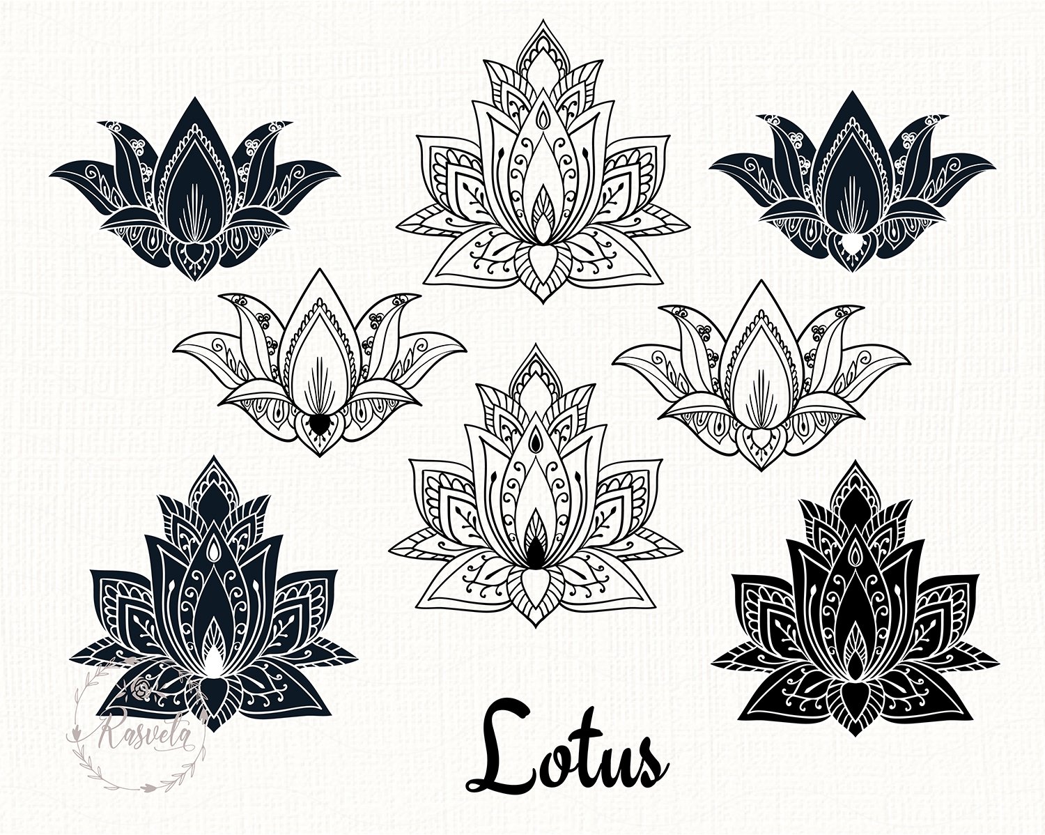 Lotus Mandala Flower Clip Art