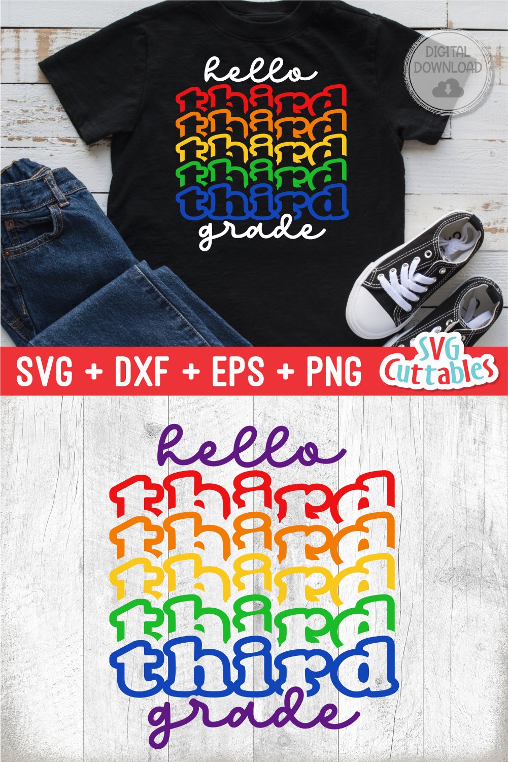 Hello Third Grade svg | Back To School Cut File